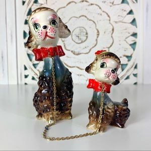 Accents | Vintage Kitsch Poodle Dog With Puppy Chained | Poshmark